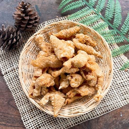 ร้าน หนังไก่ โคตรกรอบ PAPA Snack ตลาดอินดี้ ดาวคนอง | รีวิวร้านอาหาร