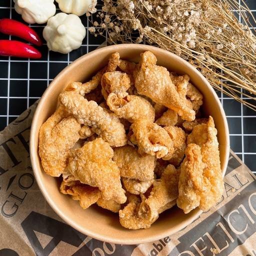 รีวิว หนังไก่ โคตรกรอบ PAPA Snack ตลาดนกฮูก