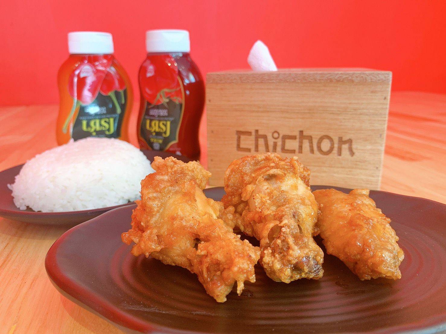 MINI Set ข้าว ไก่กรอบเกาหลี 3 ชิ้น ซอสฮอต • image ร้าน Chichon ไก่กรอบ ...