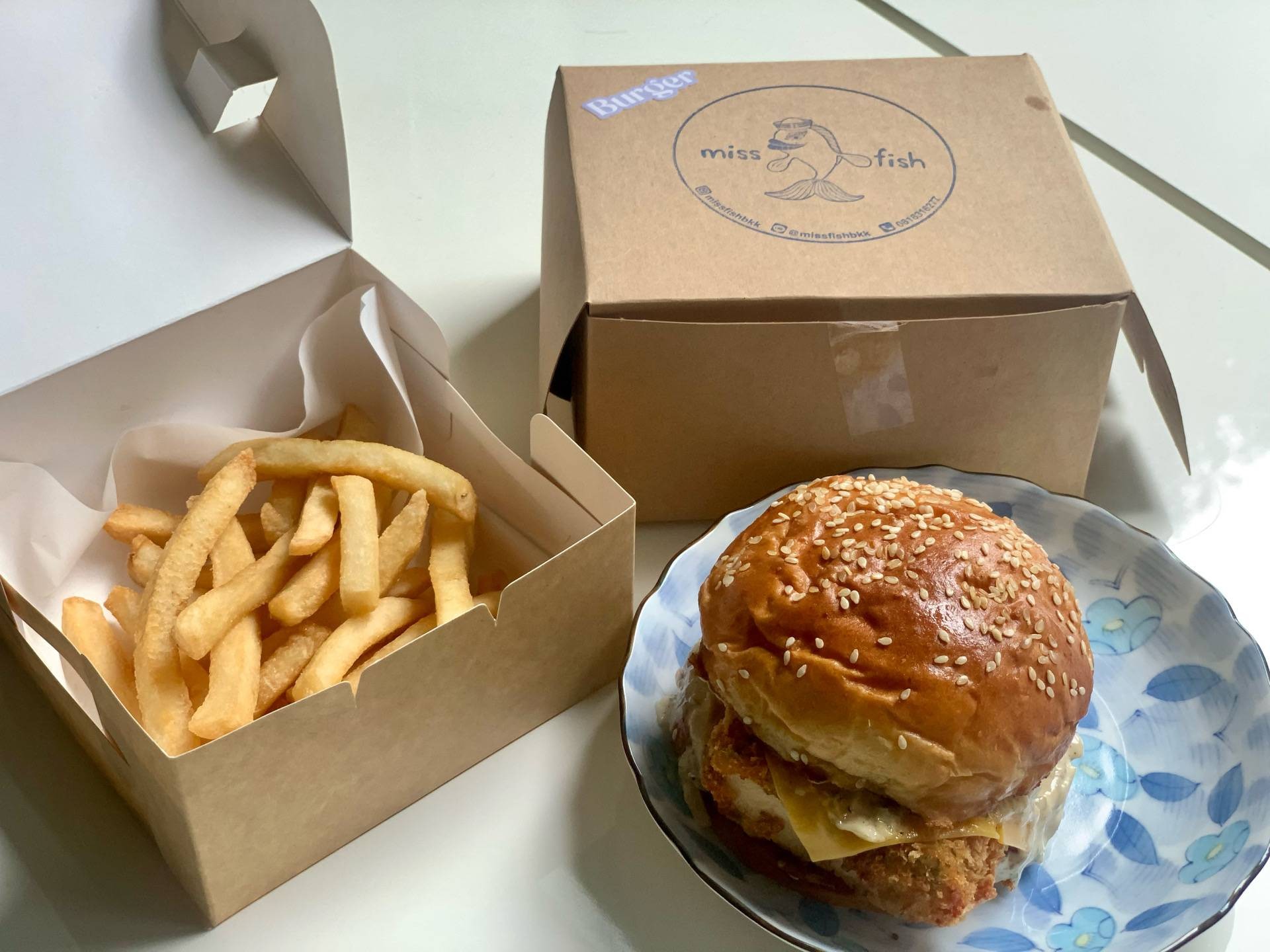 รีวิว Miss Fish - เต็มคำกับเบอร์เกอร์ปลา อร่อยเนื้อแน่นๆ
