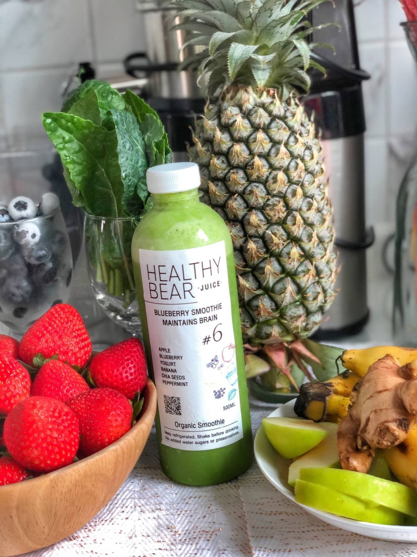 Kal smoothie 500ml • image ร้าน Healthy Bear น้ำผักออร์แกนิกสกัดเย็น ...