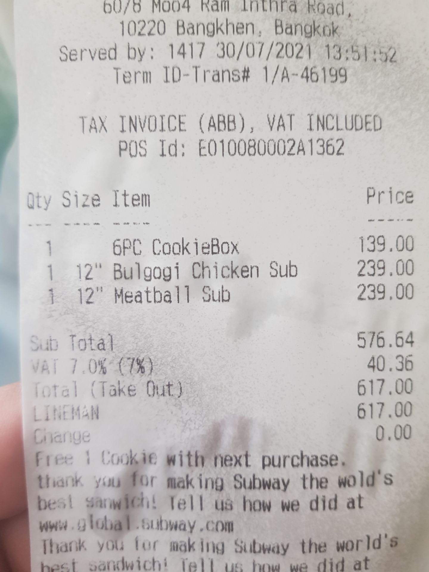 รีวิว Subway พีทีที สเตชั่น รามอินทรา (กม.3.5) - สั่งมา2-3ครั้งแล้วรอบ ...