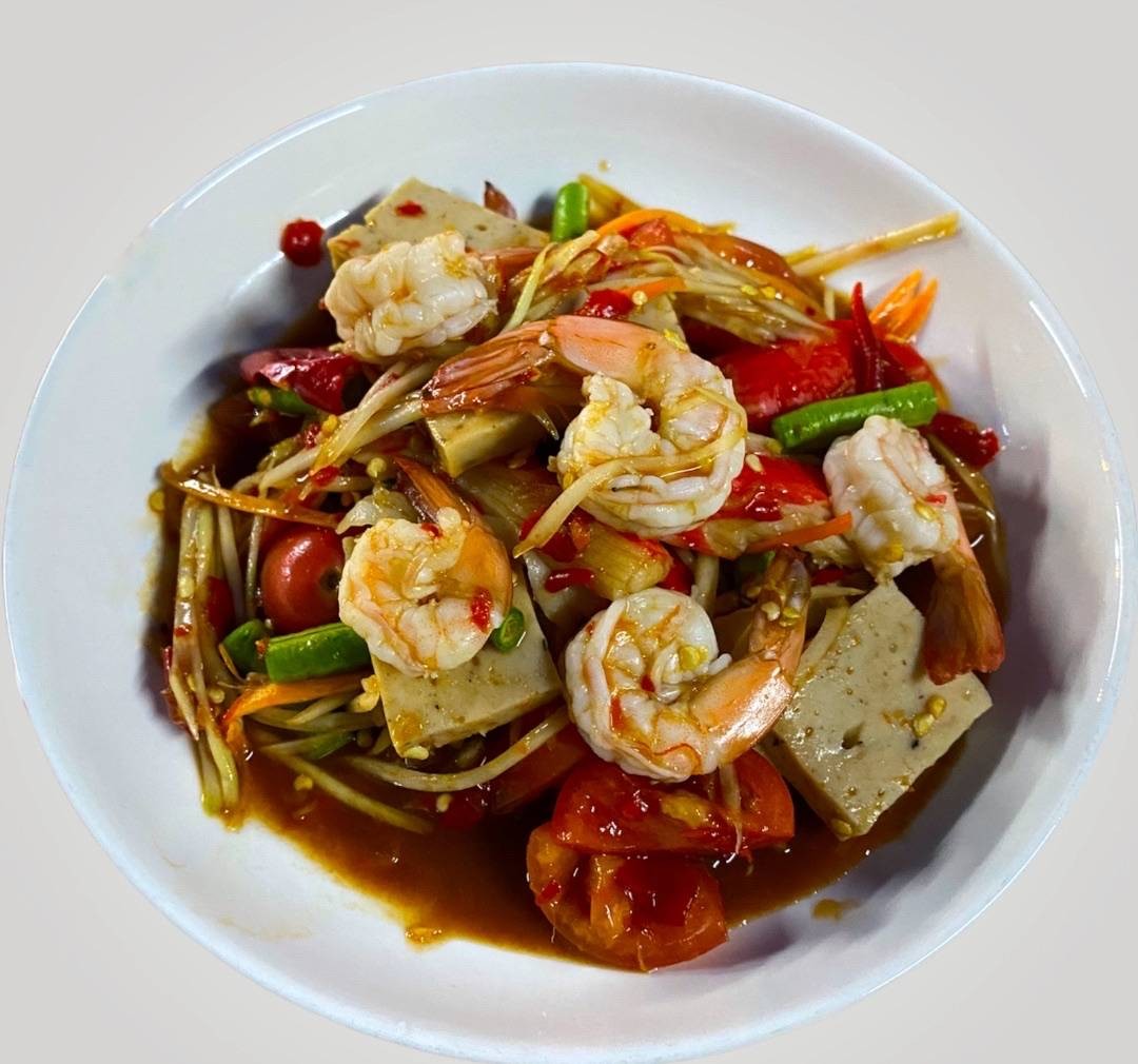 ลดพิเศษ 14บาท เมื่อสั่ง-ส้มตำกุ้งสะดุ้งหมูยอ- • image ร้าน YUM SAY YES ...