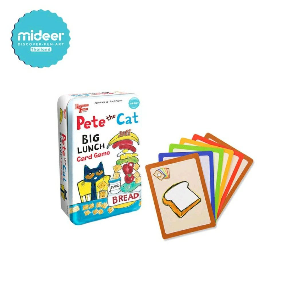 Mideer มีเดียร์ Pete the Cat Big Lunch Card Game Tin-boardgame บอร์ดเกม ...