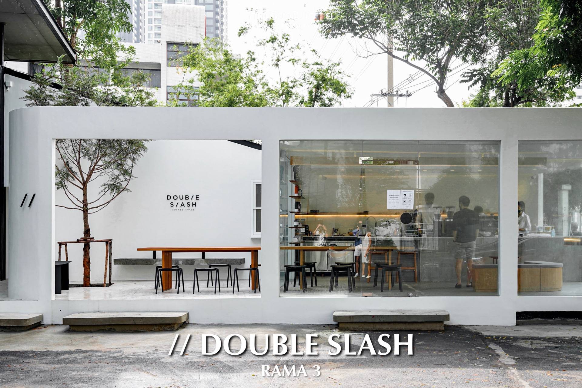 รีวิว DOUBLE SLASH // COFFEE SPACE พระราม 3 - / / Double Slash กับสาขาที่ 3 ใจกลางพระราม 3 ☕️