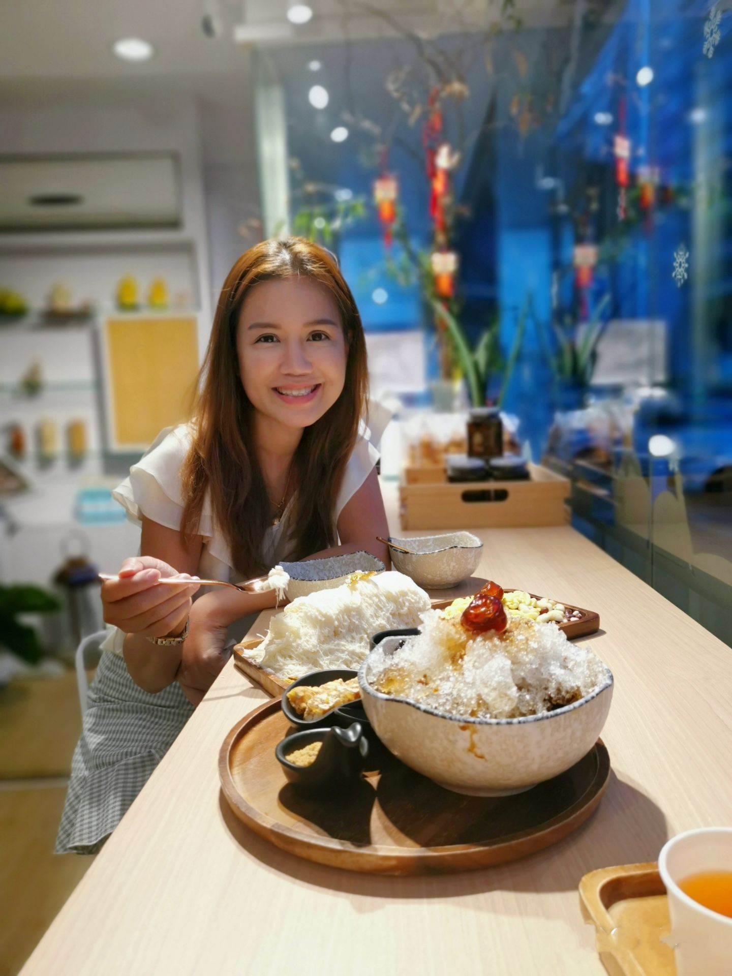 เฉาก๋วยเนื้อนิ่มน้ำตาลทรายแดง ร้าน Ping Tang Bokkia Bingsu ป๊อปปูล่าวอ ...