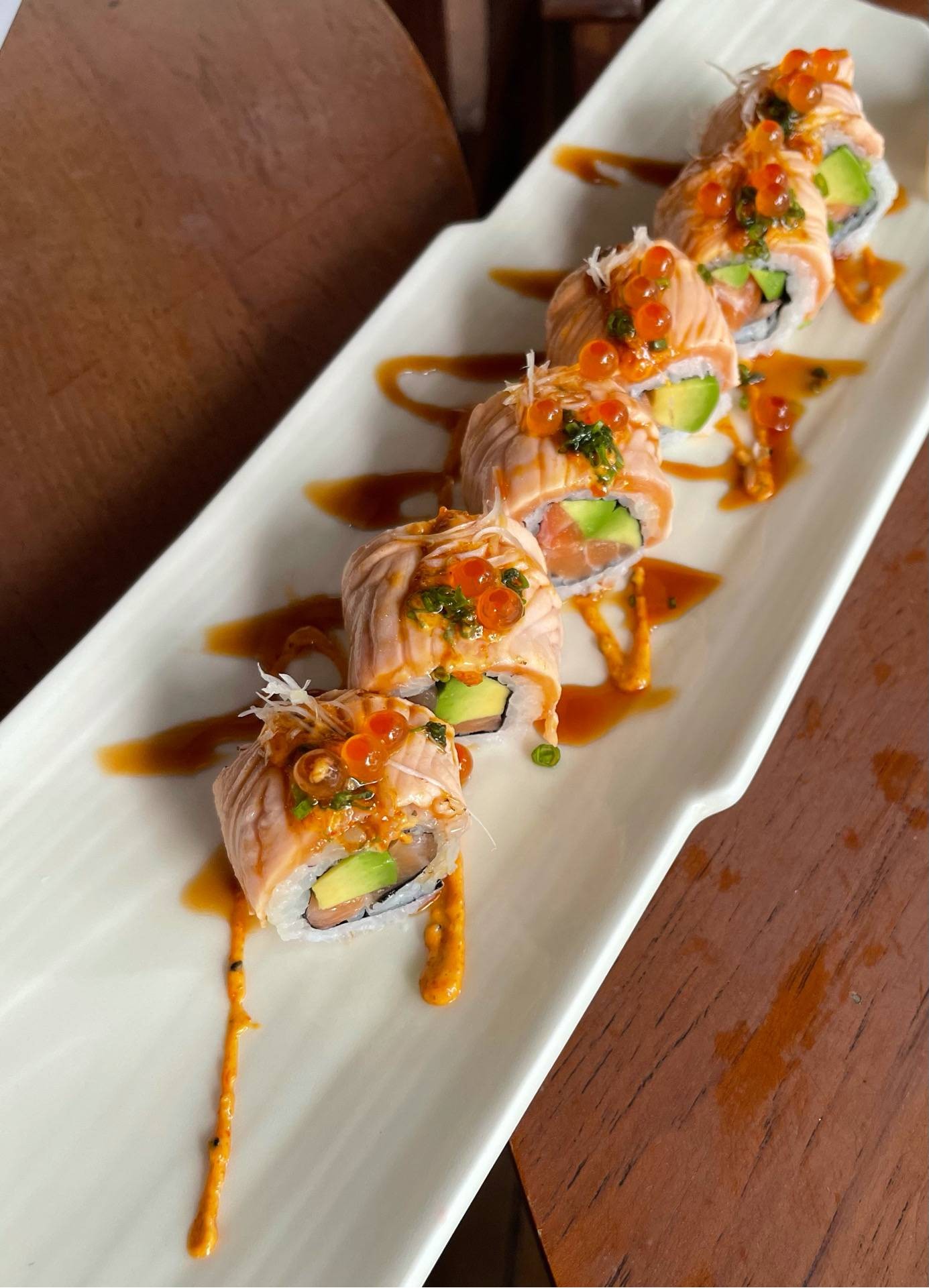 Double Salmon Roll ร้าน Tensui