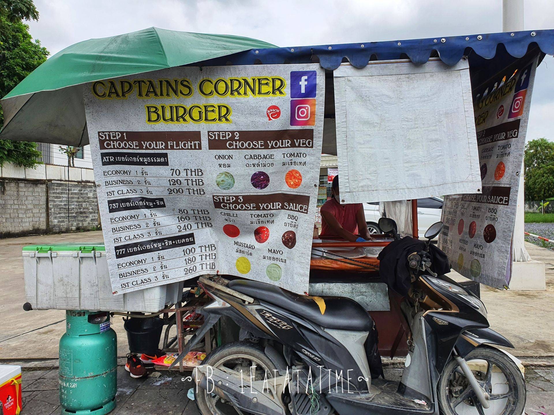 รีวิว Captains Corner Burgers Kebabs 7/11 หน้าหมู่บ้านมัณฑนา - เบอร์เกอร์ดีงามมาก 😍😍😍