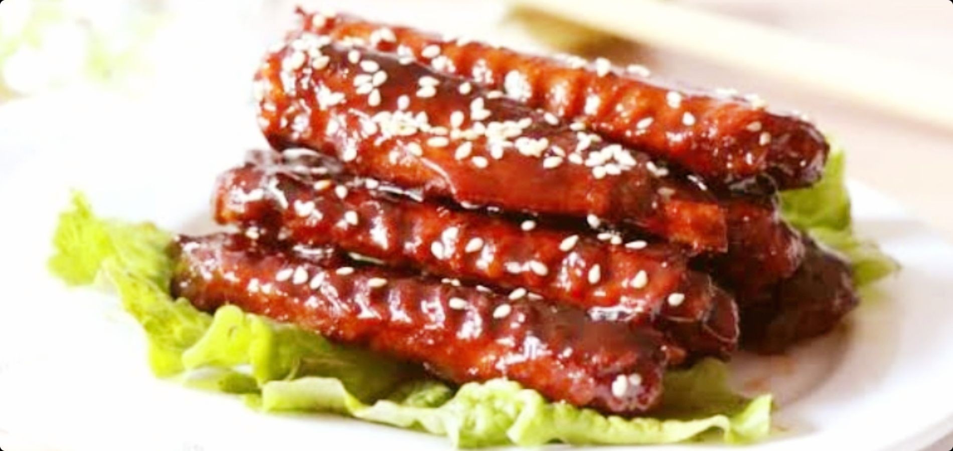 ปีกเป็ดอบซอส BBQ (1kg) 红烧鸭中翅 • image ร้าน ร้านอาหารสะเบียง 天龍中餐馆