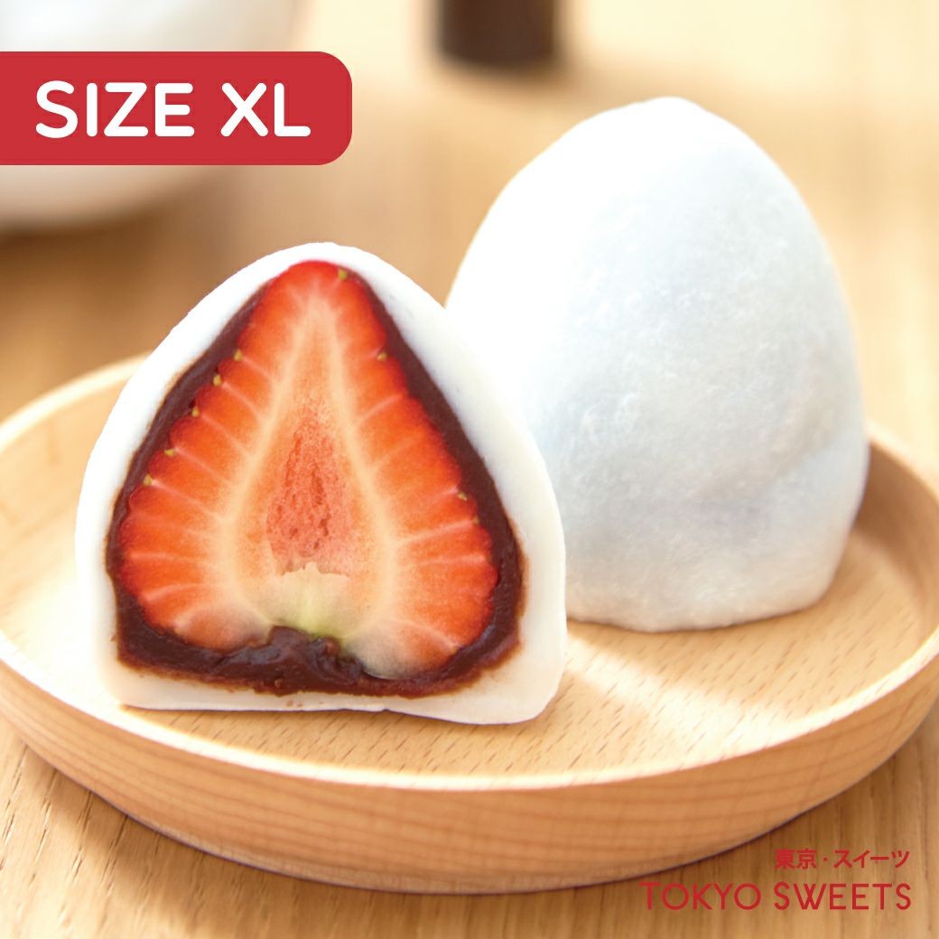 ไดฟุกุสตรอเบอร์รี่ รสถั่วแดงอะซูกิ (XL) 1 ชิ้น • image ร้าน Tokyo Sweets ท็อปส์ ฟู้ด ฮอลล์ สาขา ...