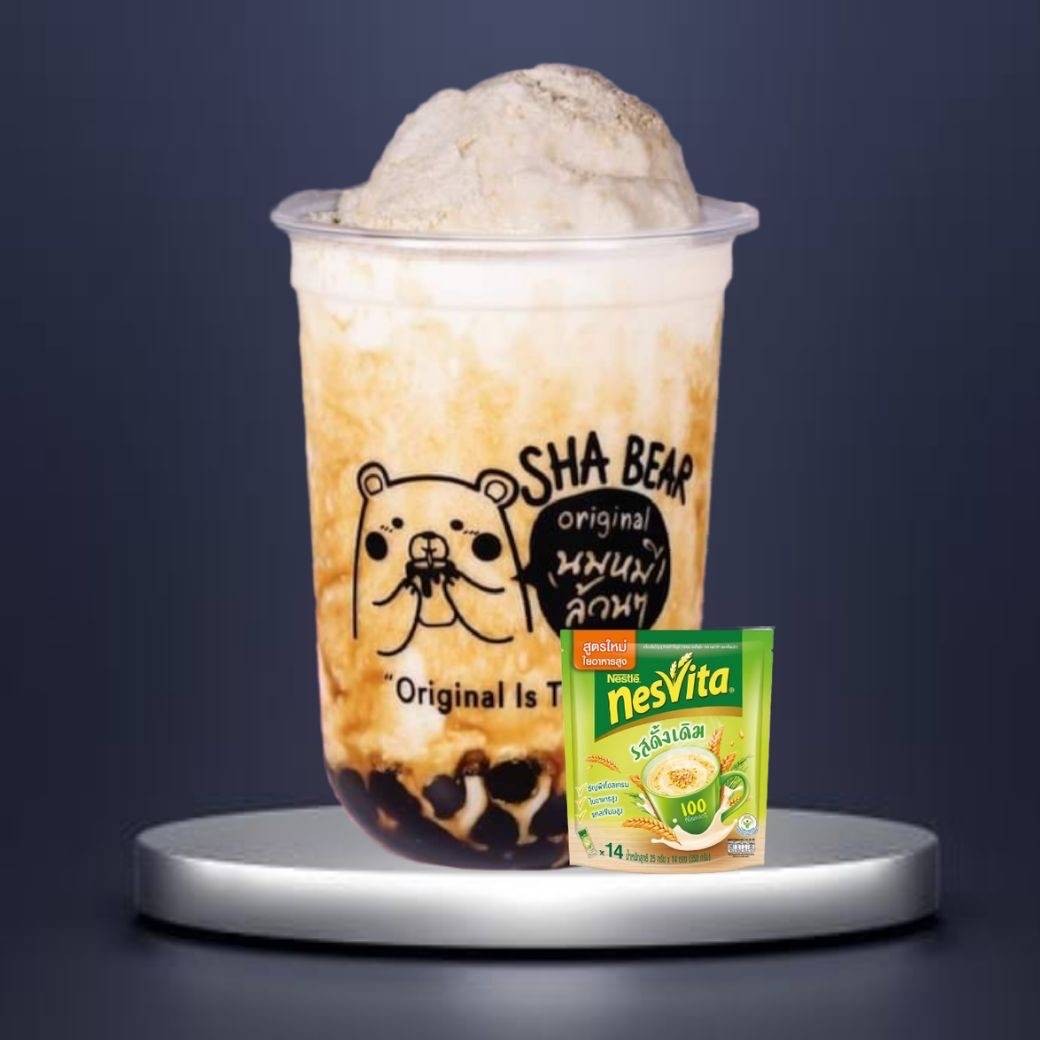 นมหมีปั่นเนสวีต้าซีเรียล • image ร้าน นมหมีปั่นล้วนๆ ชาแบร์-Shabear อยุธยา ม. พาณิชใน ต.ท่าวาสุกรี