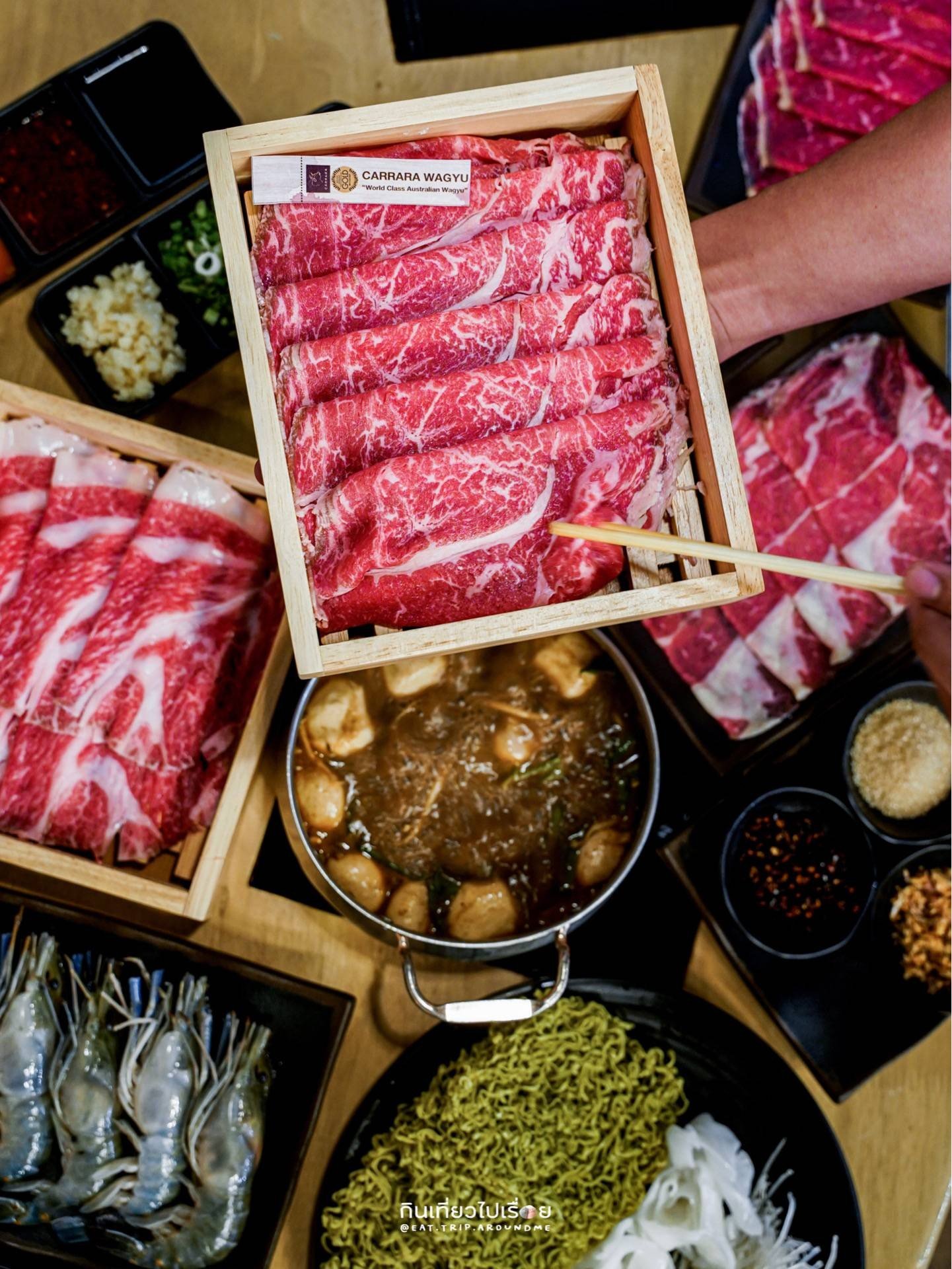 Australian Carrara Wagyu ร้าน YOU&I Premium Suki Buffet Fashion Island