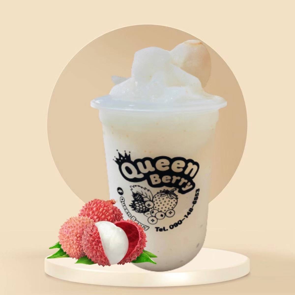 ลิ้นจี่ปั่น • image ร้าน น้ำปั่น"QueenBerry" ตลาดนำไทย