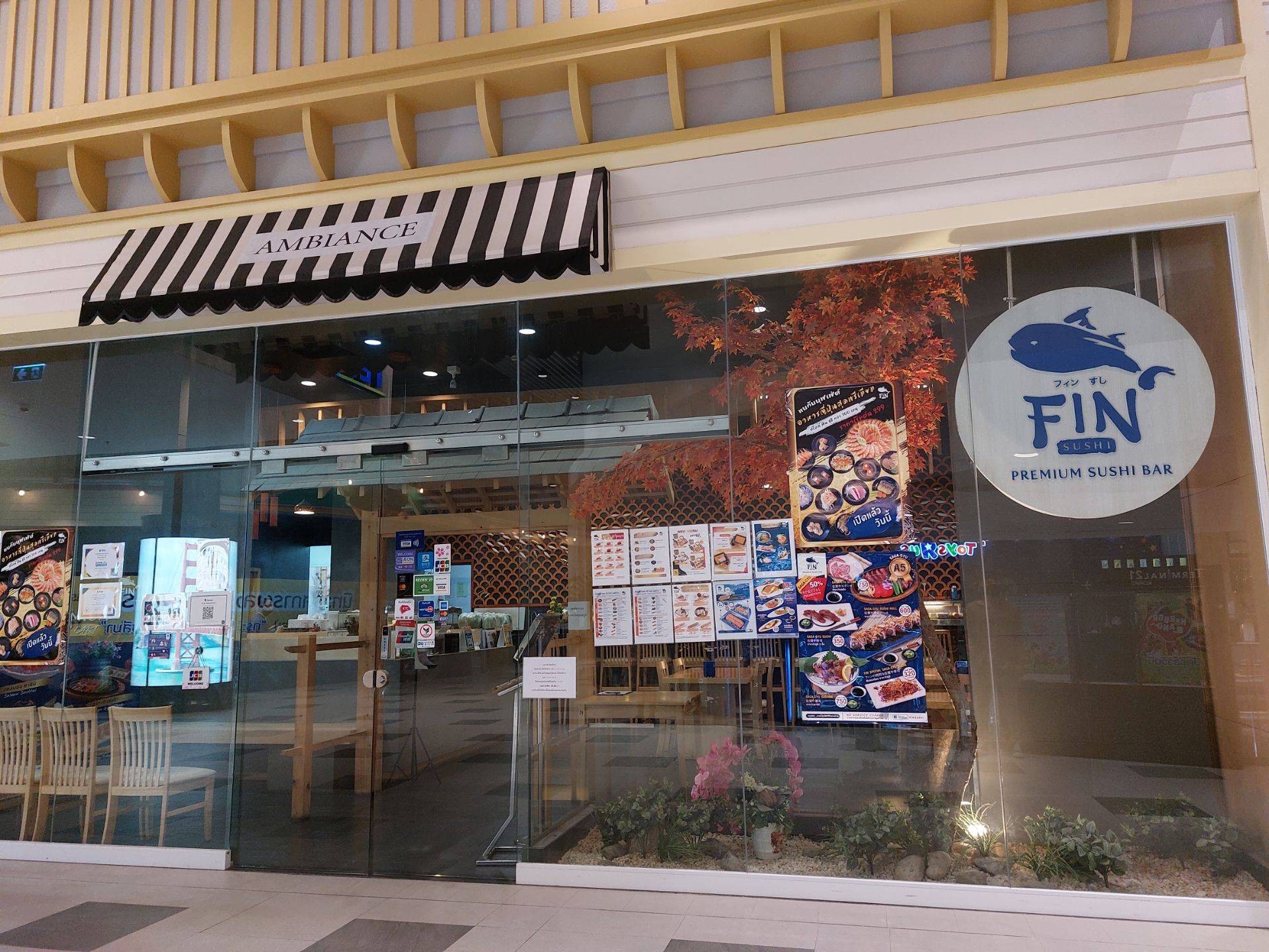 รีวิว Fin Sushi เทอร์มินอล 21 โคราช - สแกนบาร์โคด สั่งอาหารผ่านหน้าจอ
