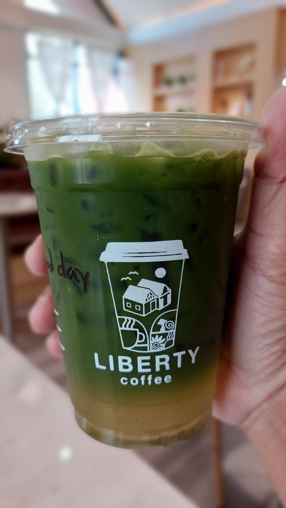 Honey Lemon Green Tea (Natural Honey) ร้าน Liberty Coffee ลพบุรี