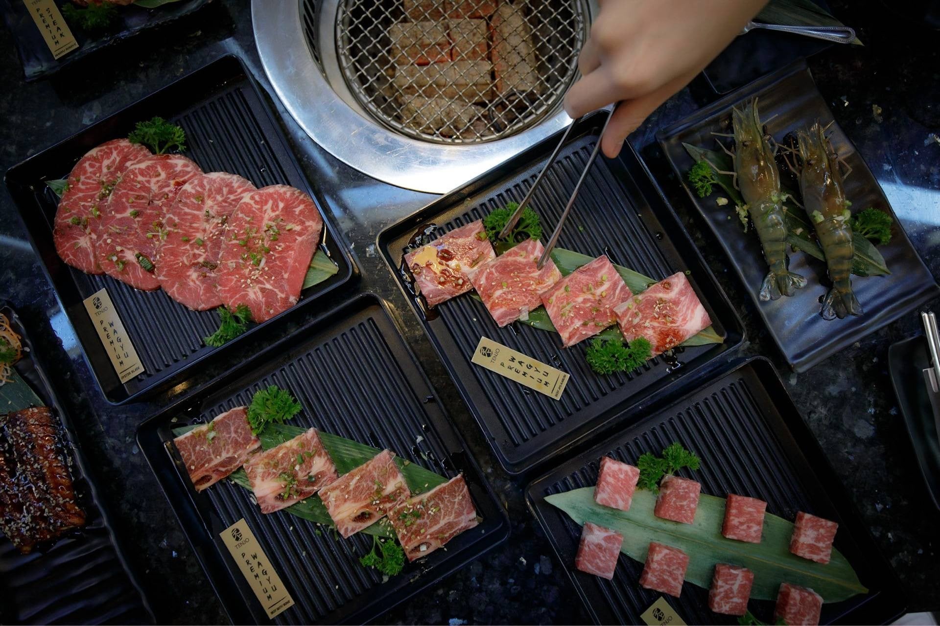 เนื้อ ร้าน Tenjo Sushi & Yakiniku Premium Buffet Terminal 21 - Wongnai