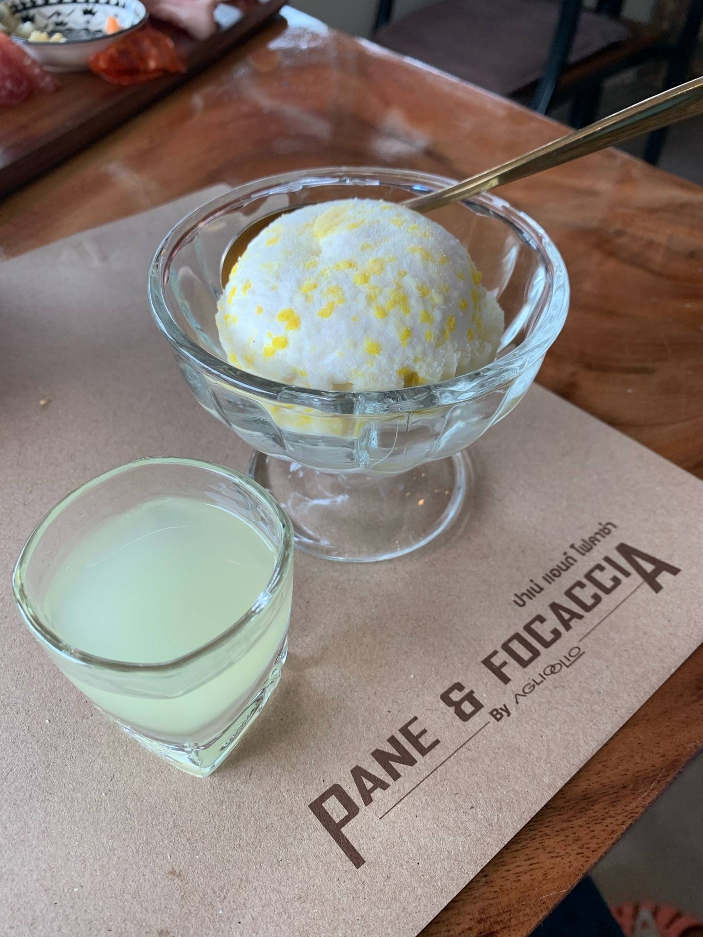 Ice-creme limoncello ร้าน Pane & Focaccia