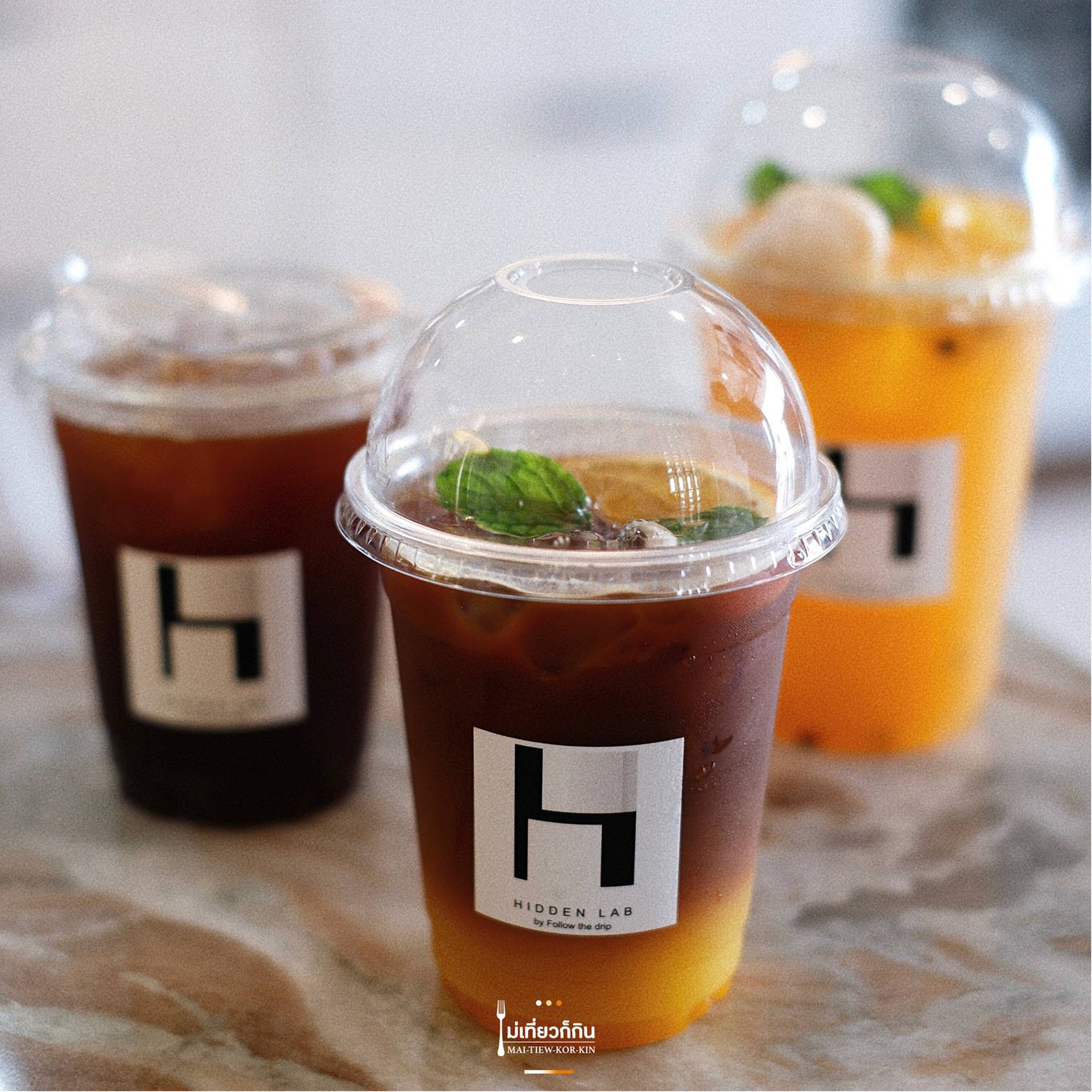 Americano Orange ร้าน Hidden Lab Cafe เขาสามมุข
