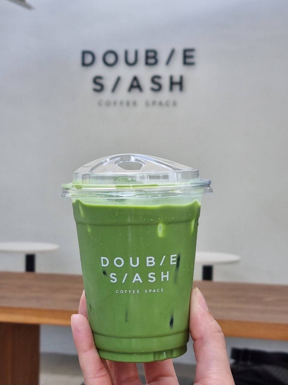 White Matcha (Matcha with Milk) ร้าน DOUBLE SLASH // COFFEE SPACE RAMA 3