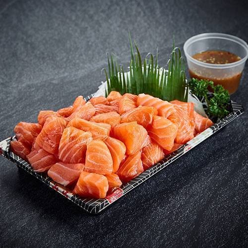 [1แถม1] แซลมอนหั่นเต๋า 500 กรัม • image ร้าน Tenjo Sushi & Yakiniku ...