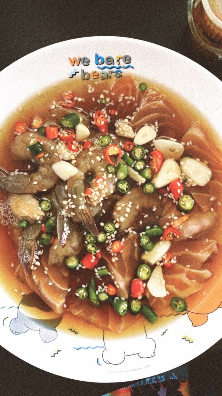 รีวิว Long Dong - กุ้ง,แซลมอนดองซีอิ๊ว - รักกุ้งดองและม่อนดอง