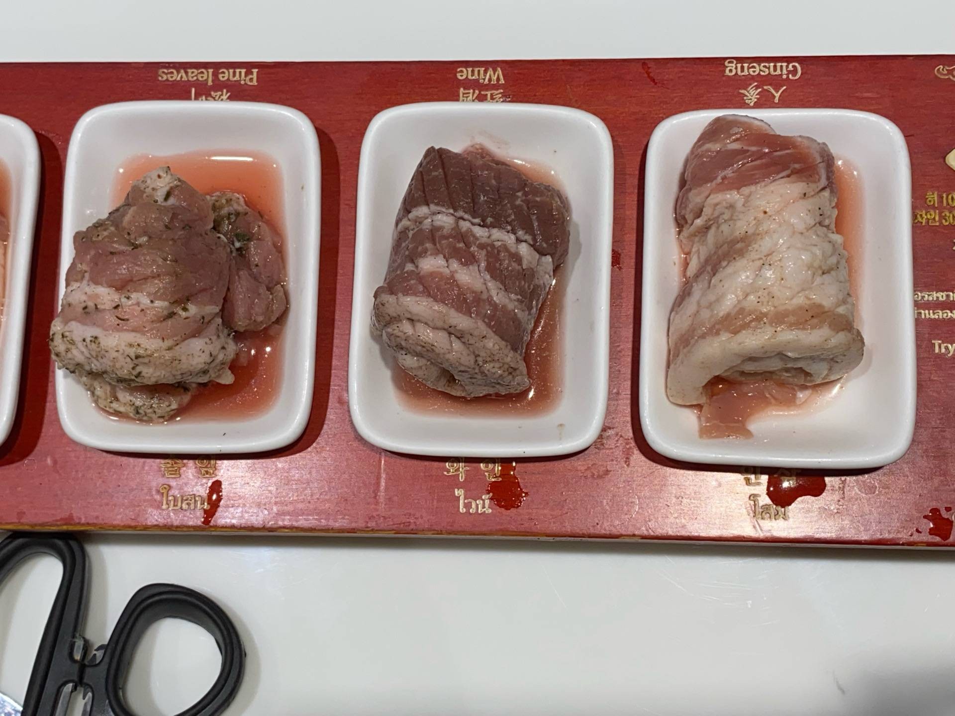 เซตหมูย่าง 8 สี ร้าน Palsaik korean bbq สยามเซ็นเตอร์