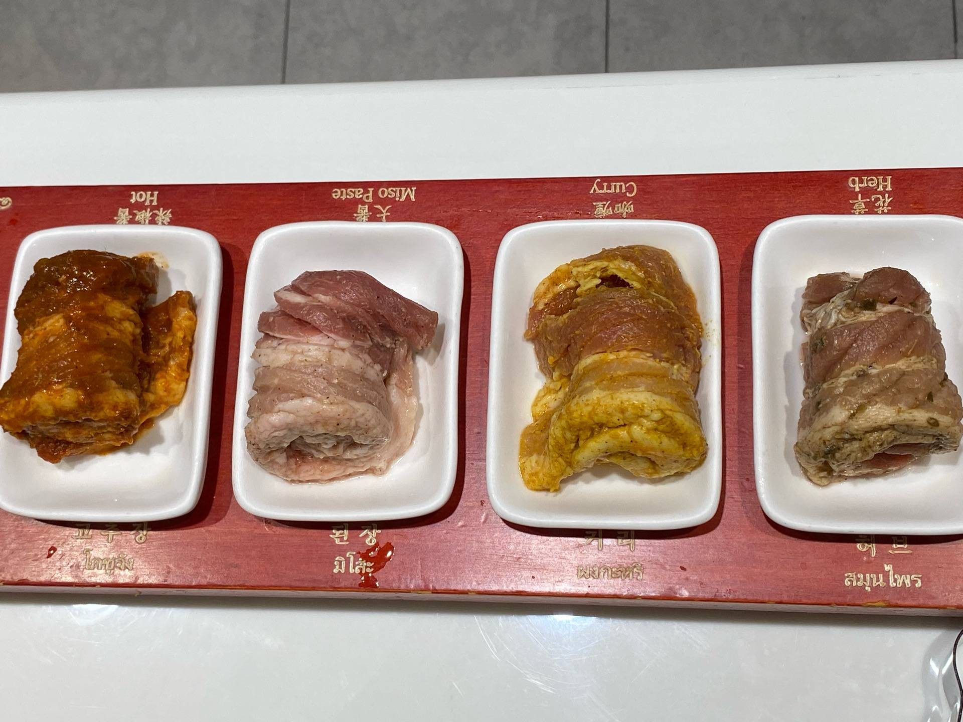 เซตหมูย่าง 8 สี ร้าน Palsaik korean bbq สยามเซ็นเตอร์