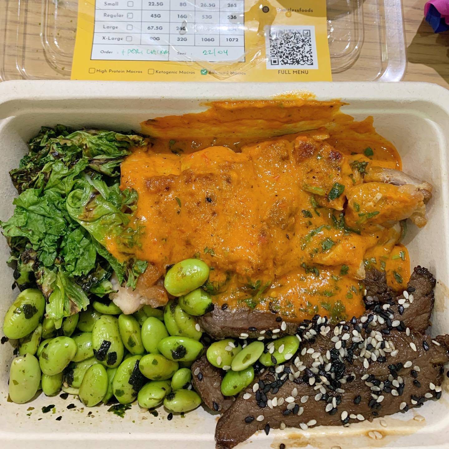 Balanced beef bowl • add on peri peri ร้าน Limitless Foods สาธร ซอย 1