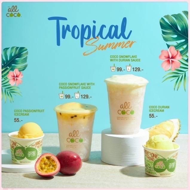 Coco passion fruit ice cream • image ร้าน All Coco Central Ladprao สาขา เซนทรัล ลาดพร้าว ตั้ง ...