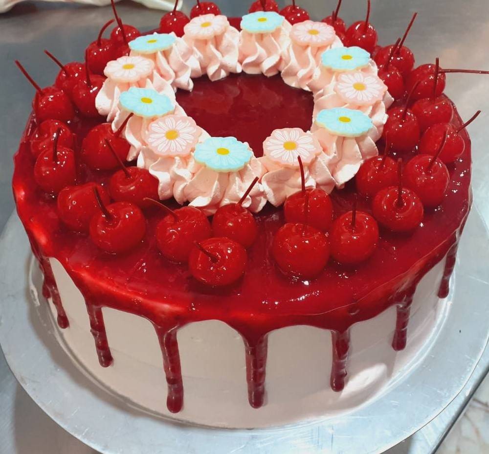 Red Raspberry Cream Cake (3 ปอนด์) • Red Raspberry Cream Cake (3 ปอนด์ ...