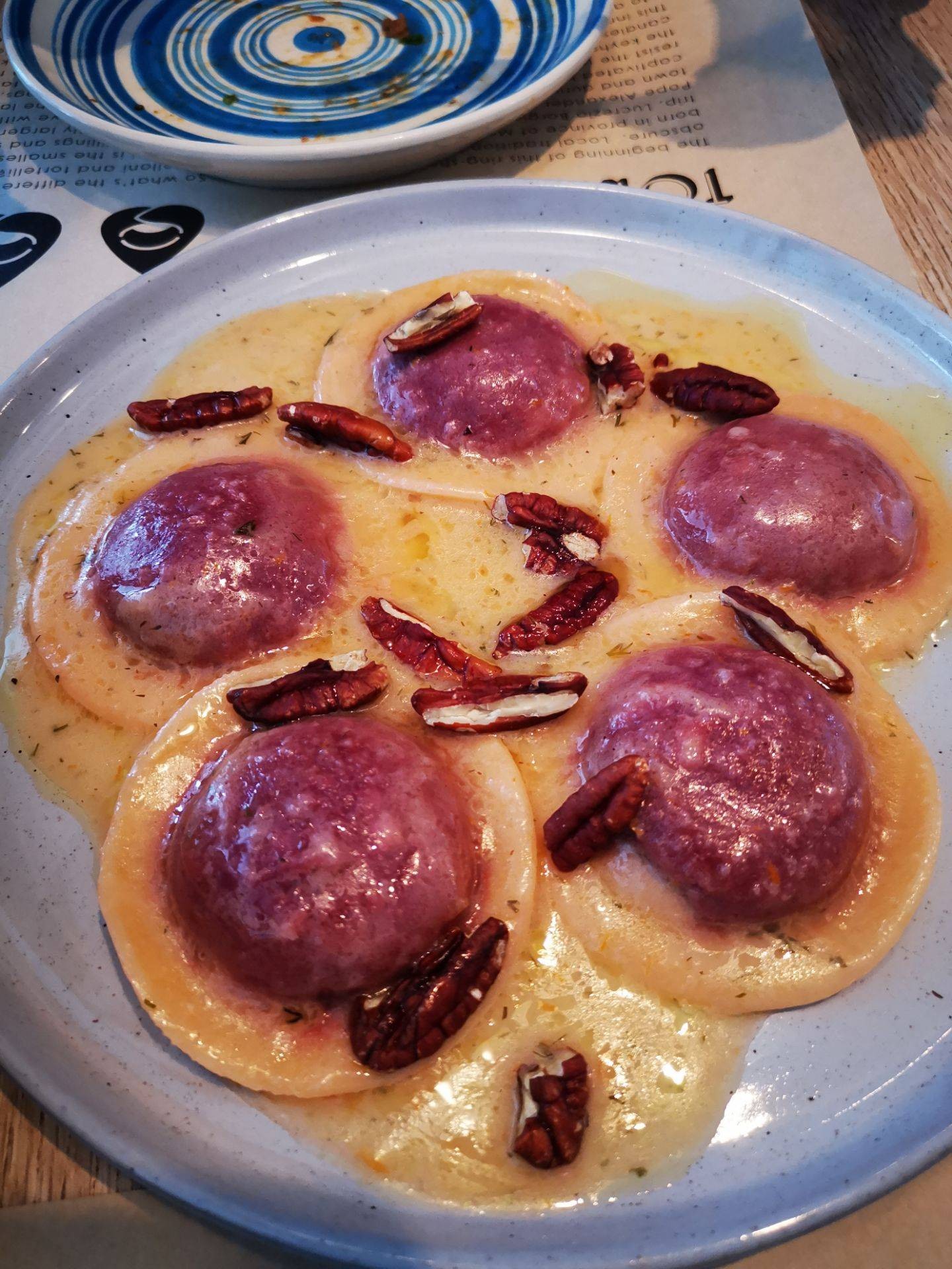 Fresh Duck's Egg Ravioli & Black Truffle ร้าน La Dotta Pasta Bar ...