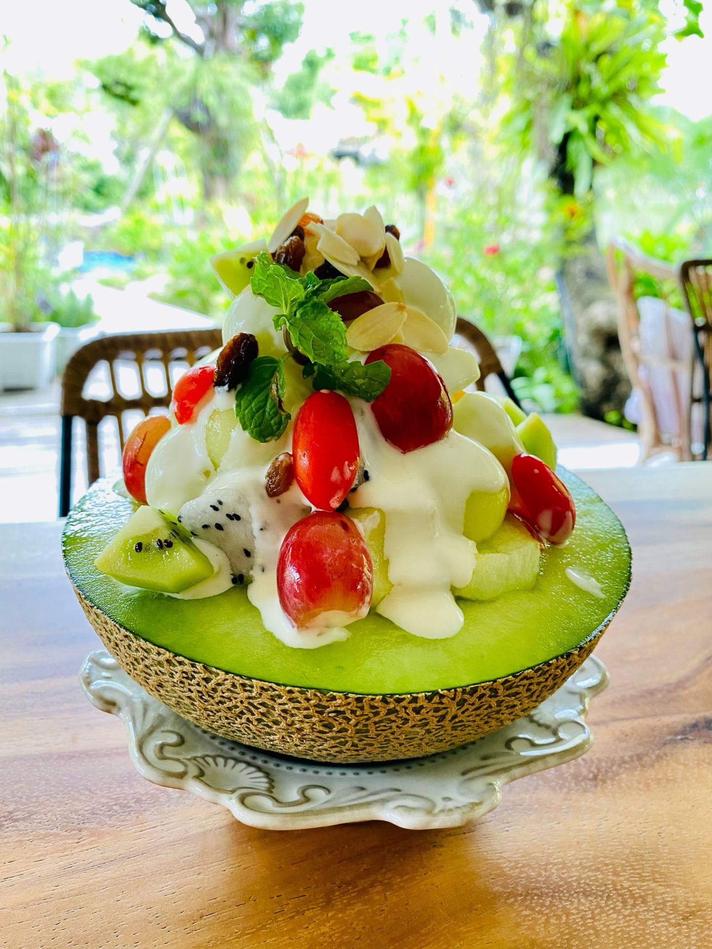 สลัด เมล่อน JJ ร้าน Melon Cafe Melon JJ Farm - Wongnai