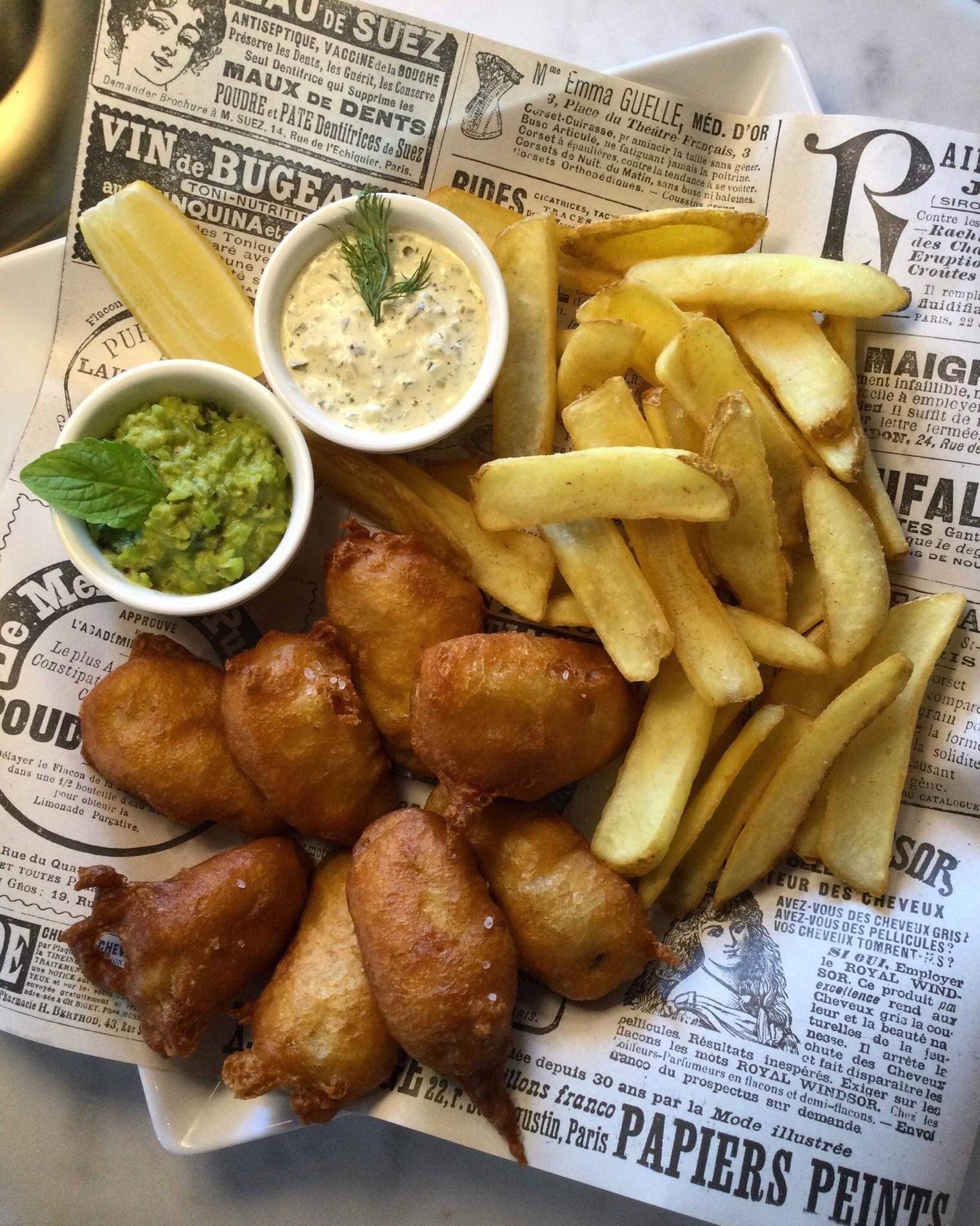 หอยแมลงภู่นิวซีแลนด์และมันฝรั่งทอด • image ร้าน Garret Fish & Chips Phahon Yotin