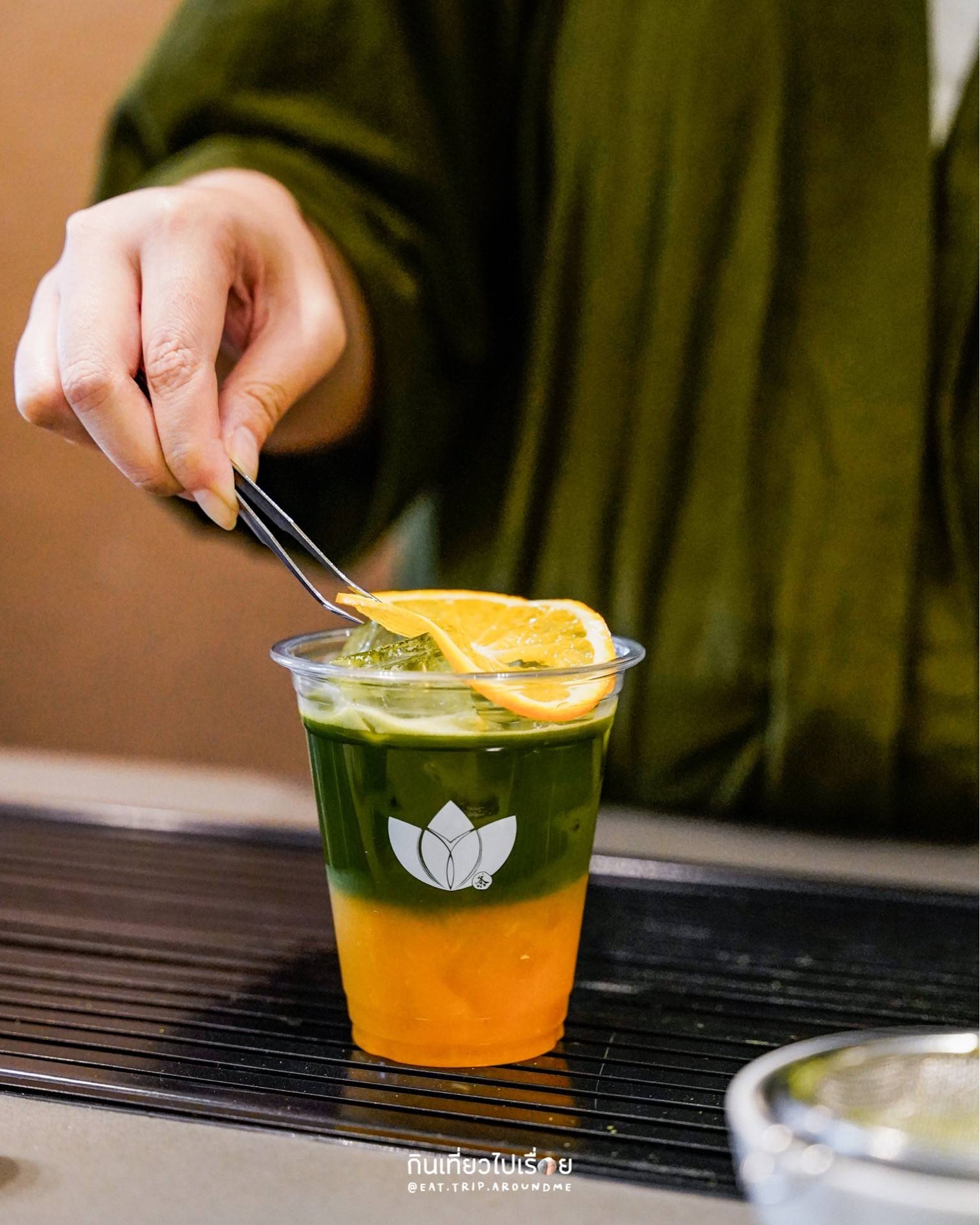 MATCHA ORANGE ร้าน ChaEn Tea Experience ทองหล่อ