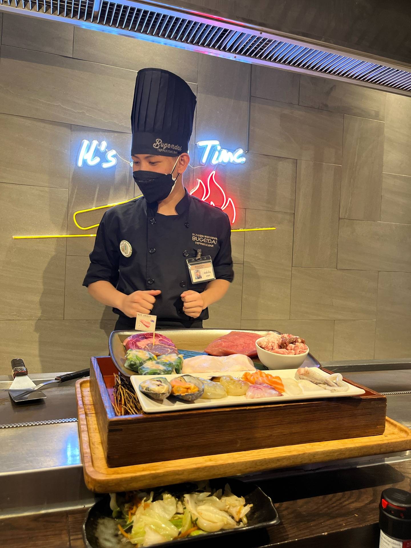 รีวิว Bugendai teppanyaki The Nine พระราม 9 - อาหารอร่อยมาก เชฟเอ็นเตอร ...