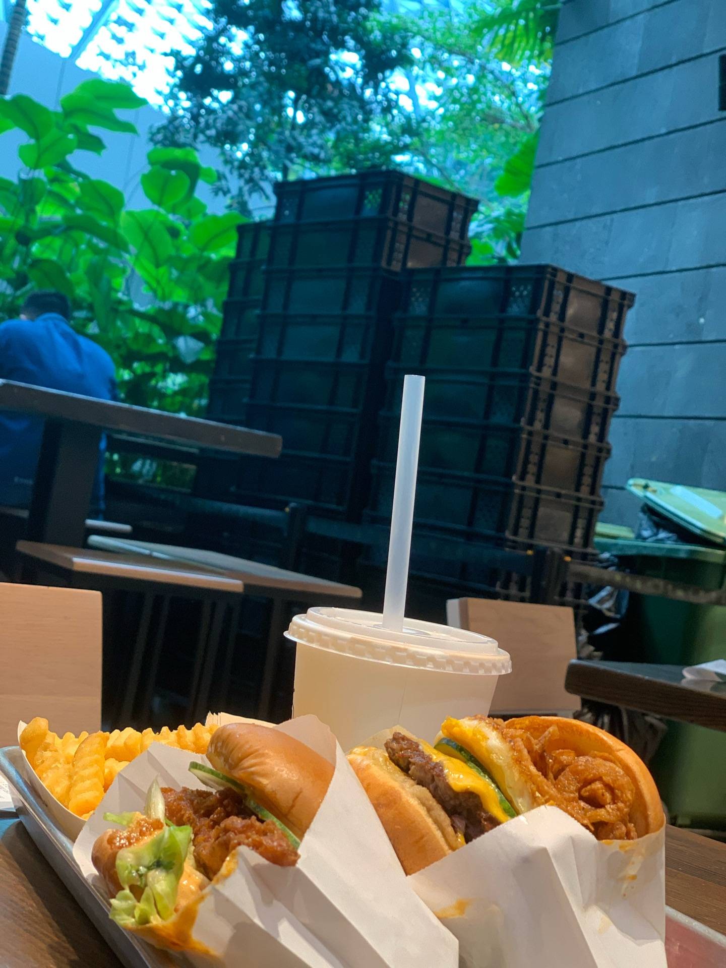 Sambal mayo burger ร้าน Shake Shack Jewel Changi Airport