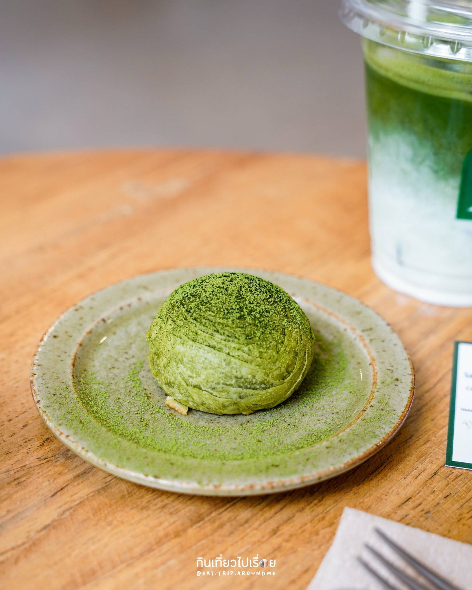 Matcha Moon Cake ร้าน EVERGREEN Coffee Matcha Bakery Suandok