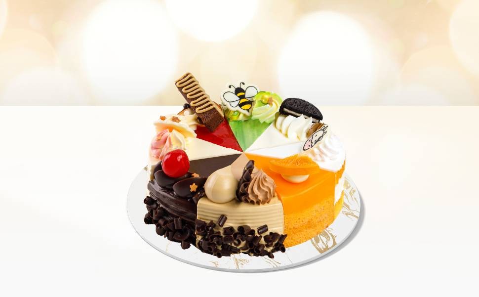 เค้กรวมรส (8 รสชาติ) ร้าน S&P Restaurant & Bakery พีเพิล พาร์ค อ่อนนุช