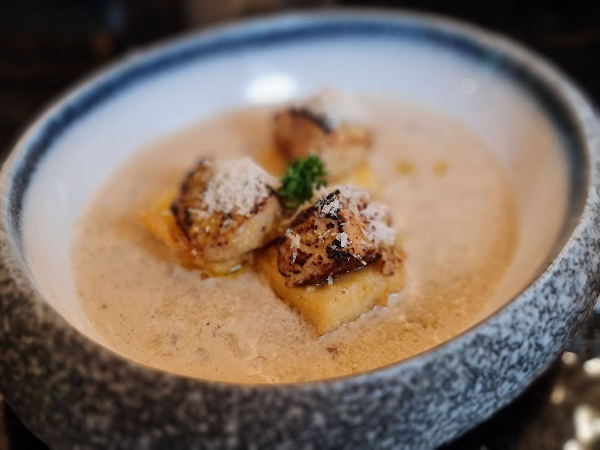 Goose Foie Gra & Tofu ร้าน CUT Raw & Grilled และ Chez Miline