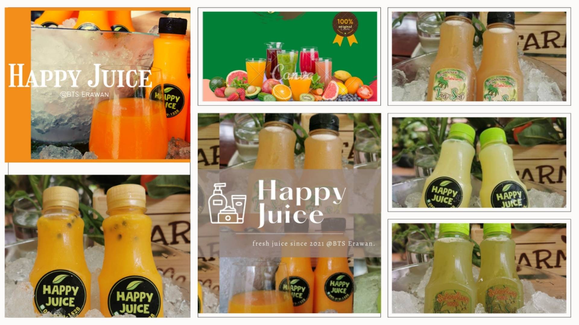 Happy Juice @BTS ช้างเอราวัณ น้ำส้มสด100%มีเนื้อส้ม น้ำอ้อย น้ำตาลสด ...