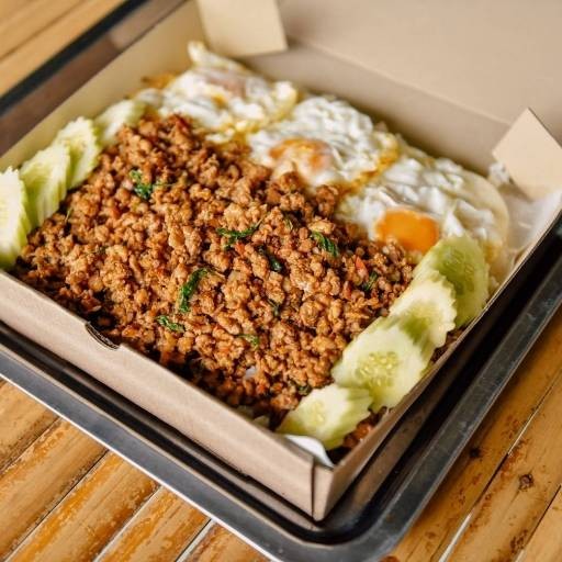 รีวิว สถานีรสแซ่บเมืองแพร่@โฮม(กะเพราonbox) กะเพราonbox