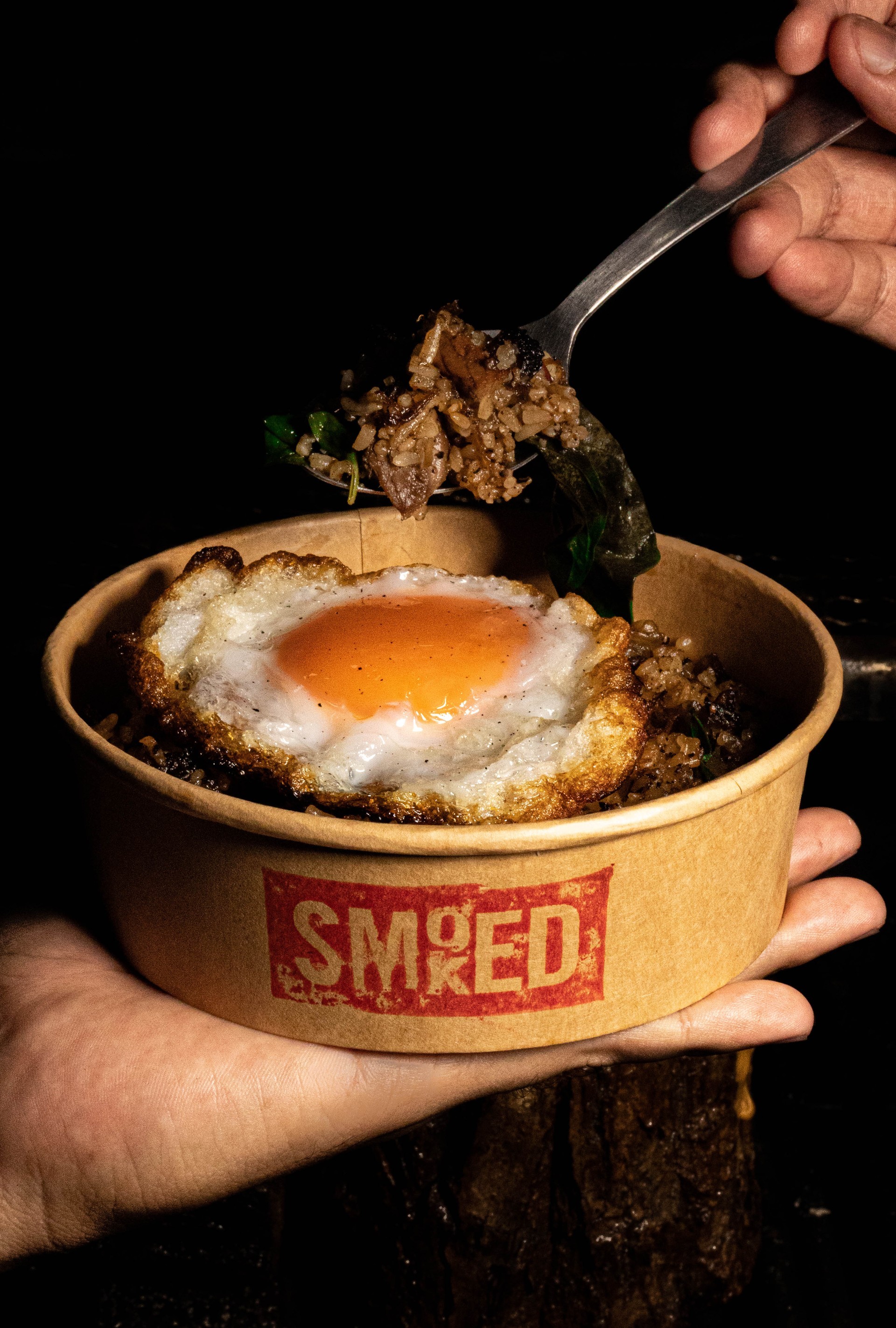 ดีลส่วนลดพิเศษร้าน Smoked Mala brisket fried rice + smoked water - Wongnai