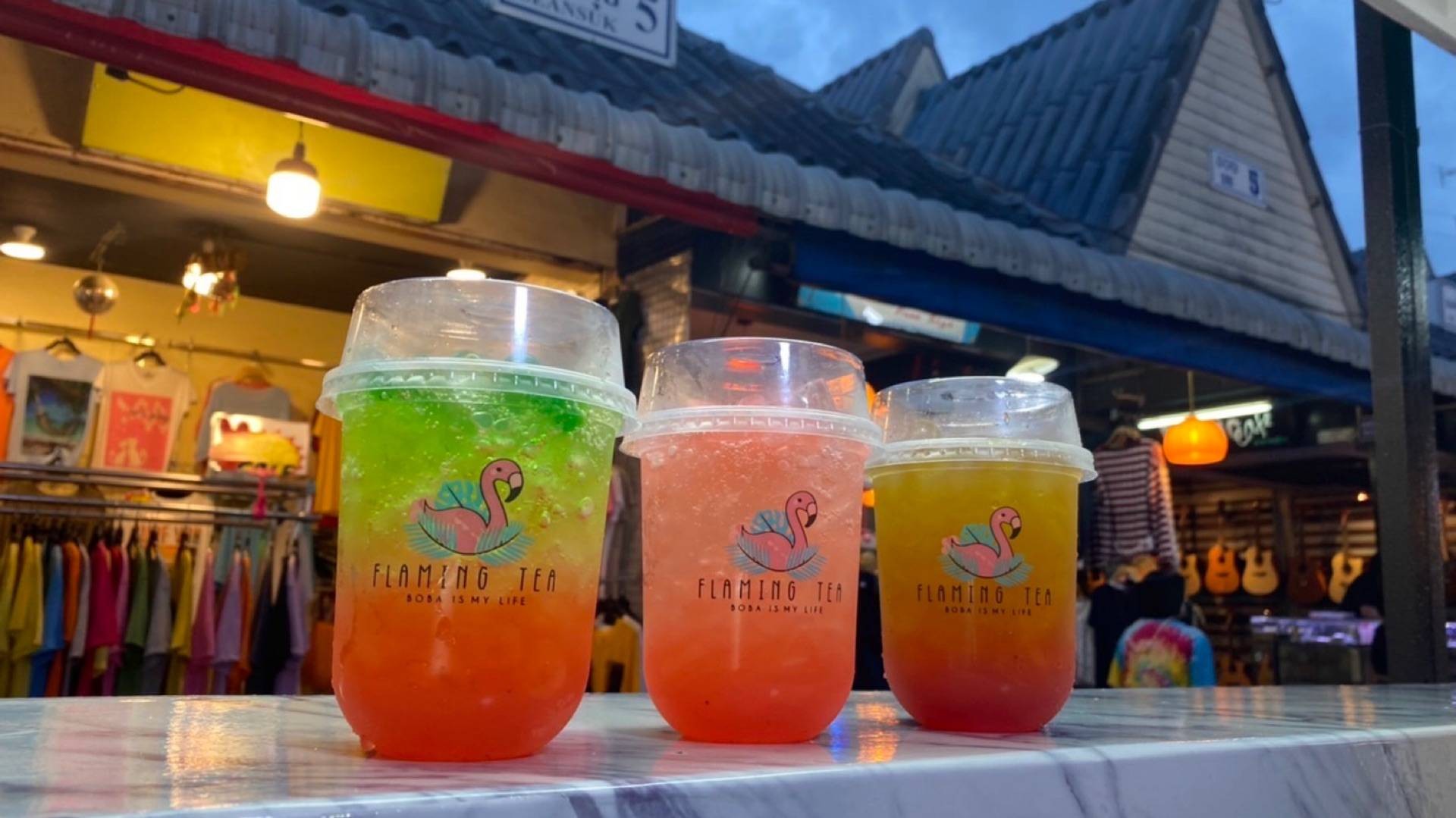 ชานมไข่มุก Flaming Tea (ฟลามิง ที) ตลาดนัดจัตุจักร ชลบุรี - สั่งอาหารเ ...