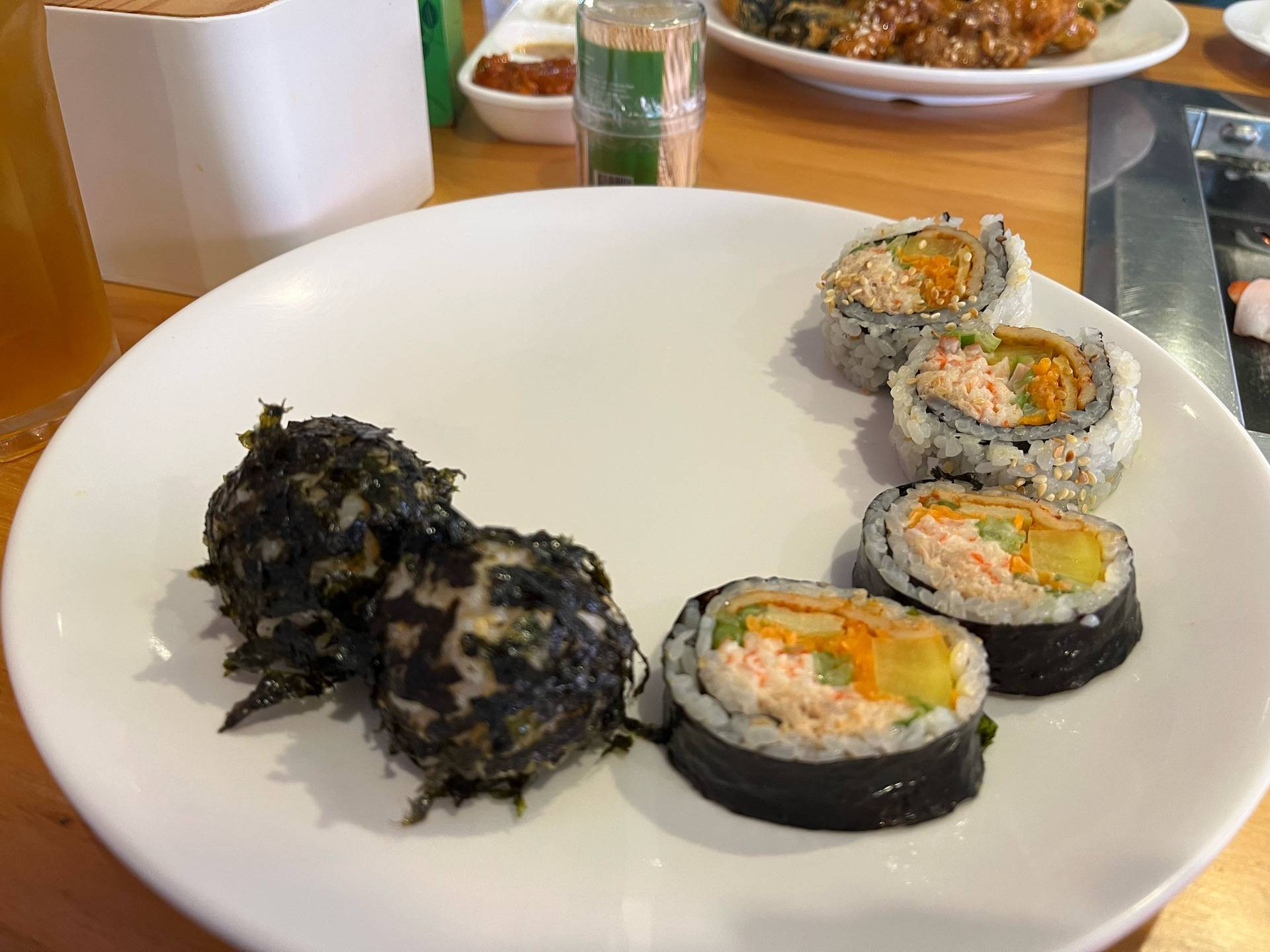 คิมบับ/ข้าวปั้นสาหร่าย ร้าน Sam Gyup Sal BBQ สาขาสรงประภา - Wongnai