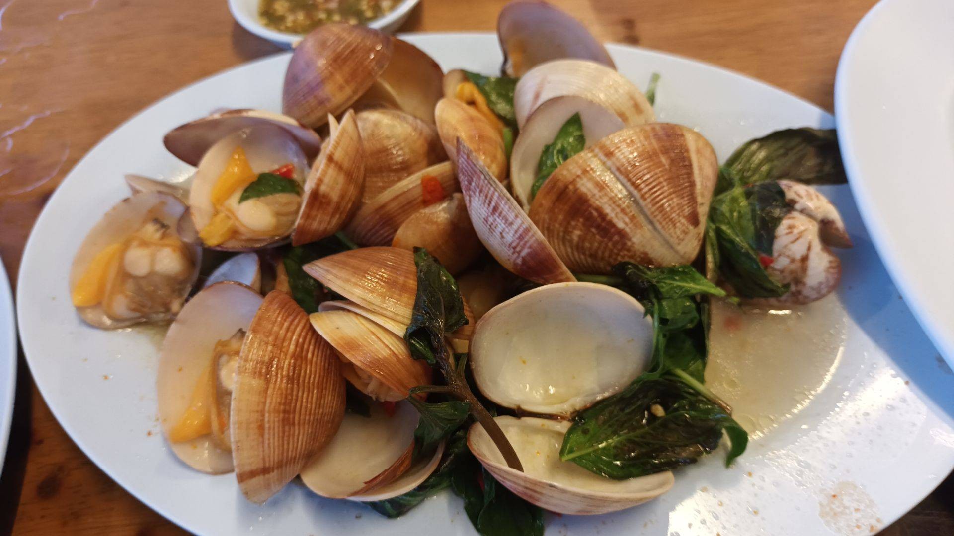 หอยตลับผัดโหระพา ร้าน เปี๊ยกมันทะเล - Wongnai