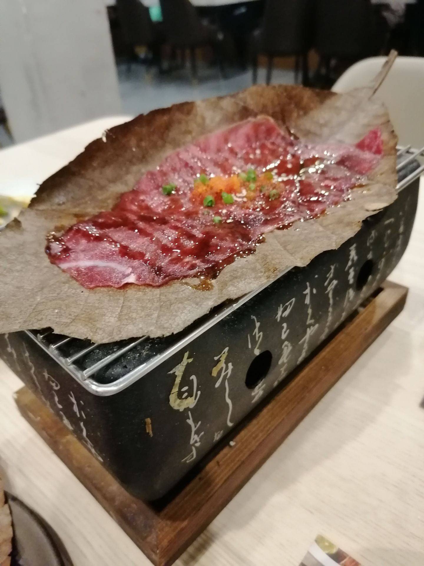 เนื้อวากิวย่างบนใบโฮบะ ร้าน Papper International Buffet - Wongnai