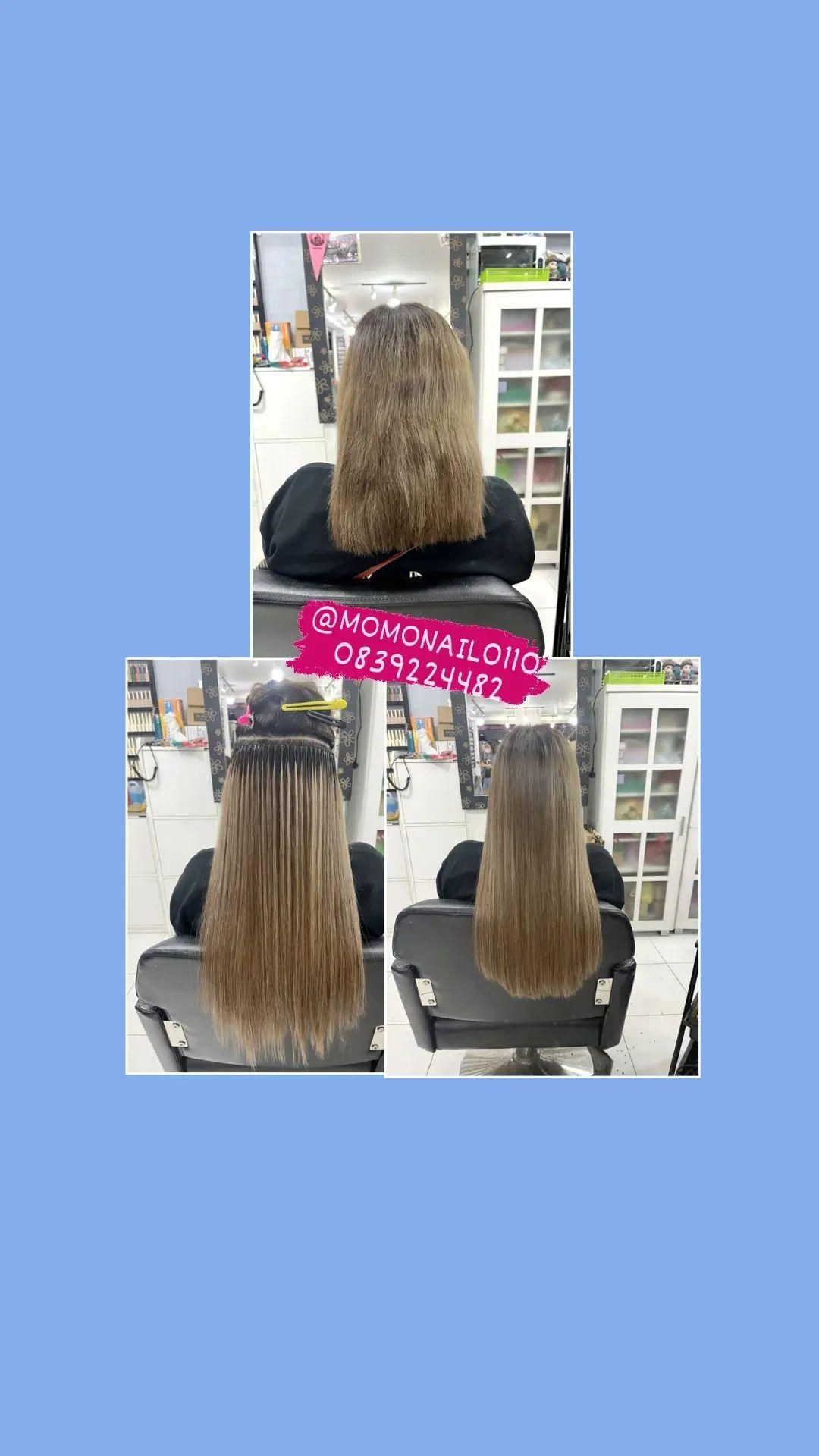 รีวิว MOMO NAIL ยูเนี่ยน มอลล์ - ร้านMOMONAIL เปิดให้บริการทุกวันคะ ต่อผมแท้สวยๆ ต่อผมสีไฮไลท์ ...