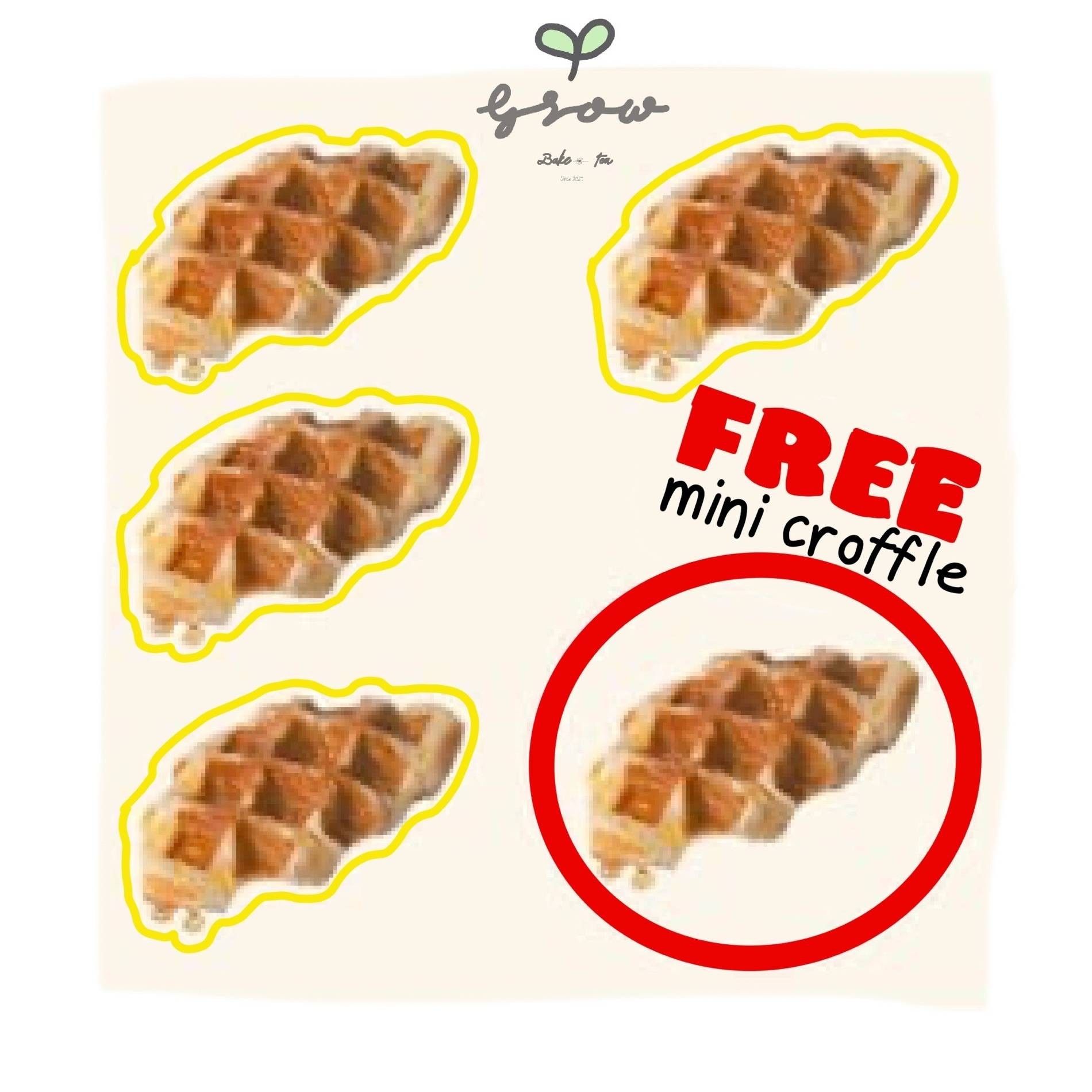 ร้าน Croffle /บ้าบิ่น by grow bake • tea (ครอฟเฟิล) กระทุ่มแบน(ขนม) | รีวิวร้านอาหาร - Wongnai