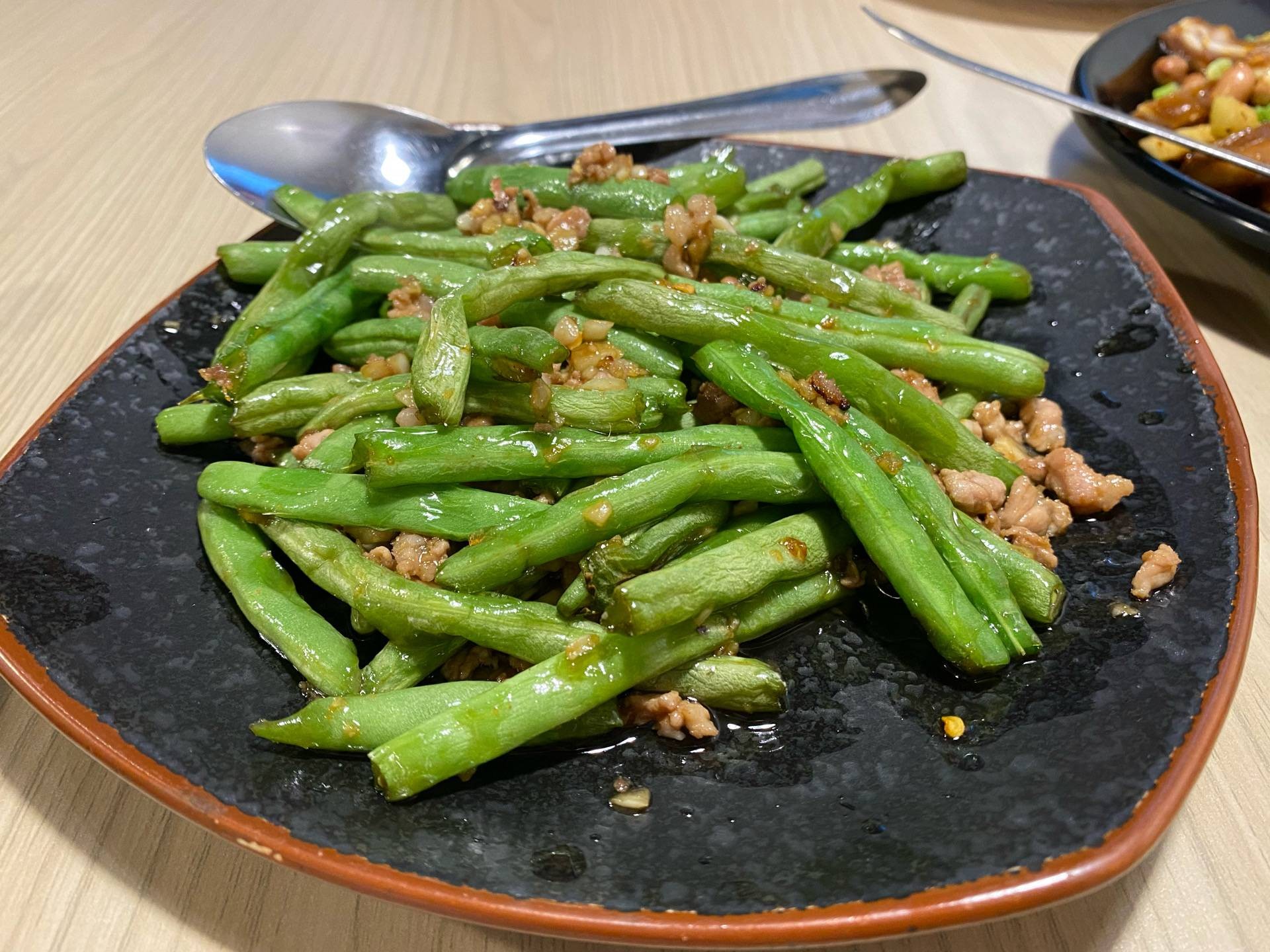 ถั่วแขกผัดหมูสับ ร้าน Bigbowl chinese food บิ๊กโบล