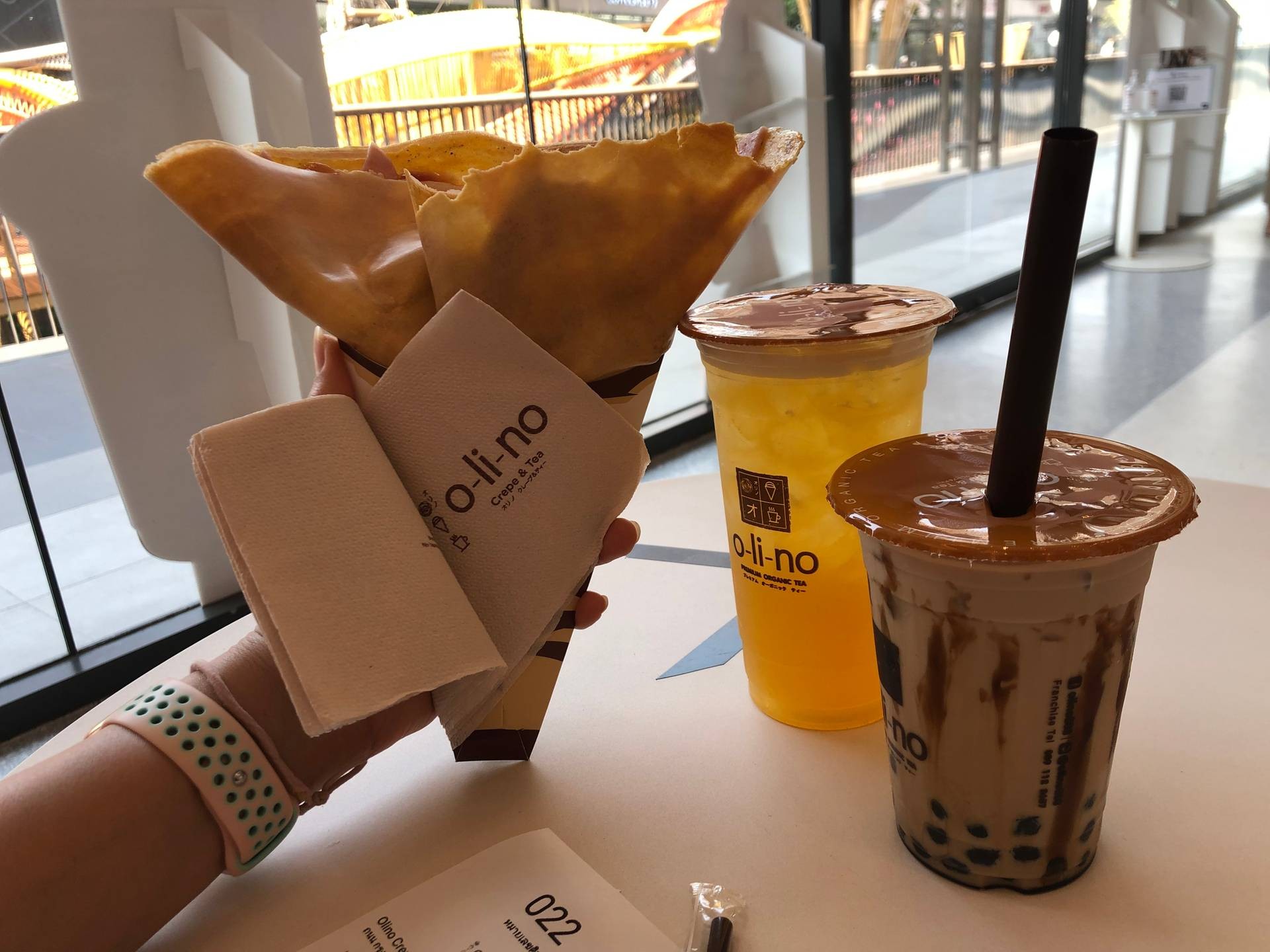 รีวิว Olino Crepe & Tea สยามพรีเมี่ยม เอาท์เลท - เครปหลากหลาย ...